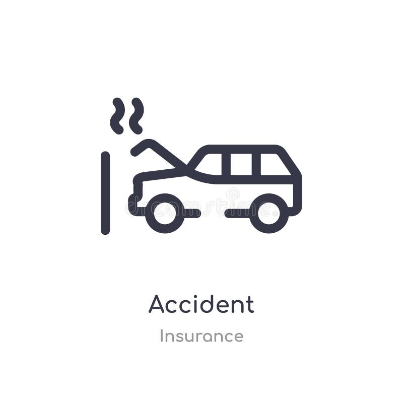 Outline Accident and Injuries Vector Icon. Isolated Black Simple Line ...