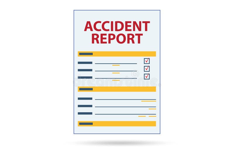 Accident Report for the Insurance Claim Stock Photo - Image of risk ...