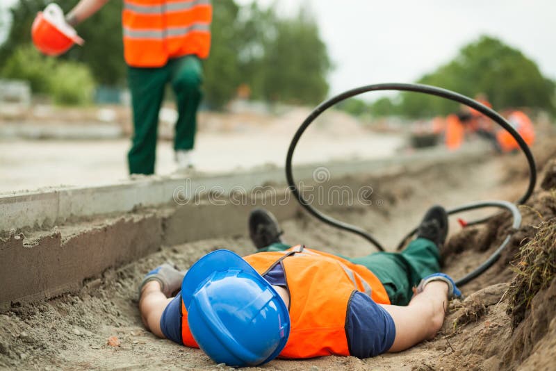 Injured Construction Worker Stock Photo - Image of construction, board ...