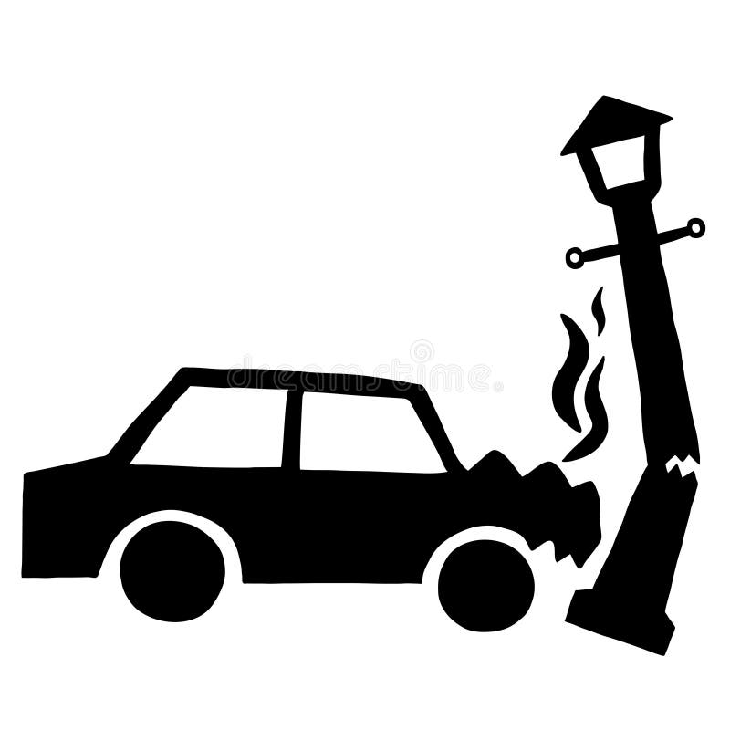 Accidente de tráfico ilustración del vector. Ilustración de conducir ...