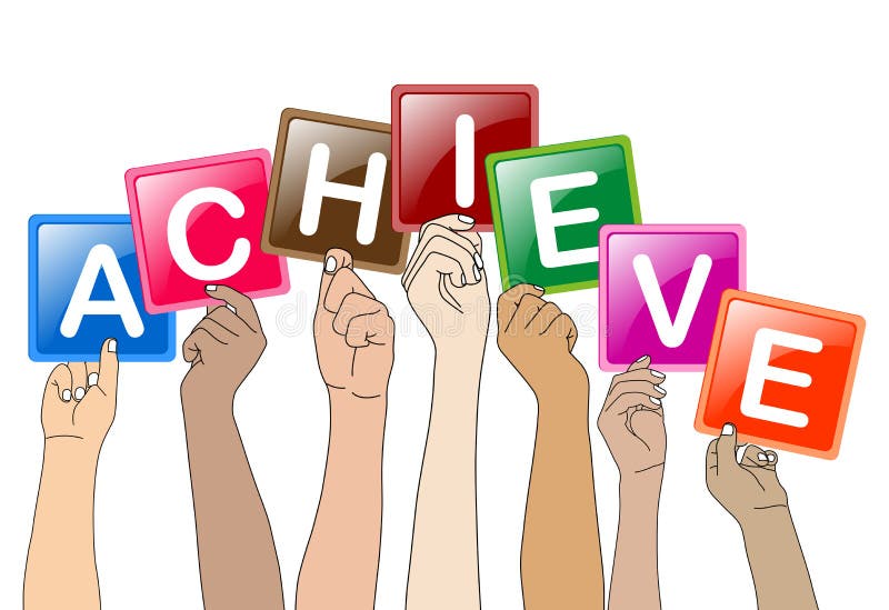 Accieve stock vector. Illustration of colorful, chose - 54069494