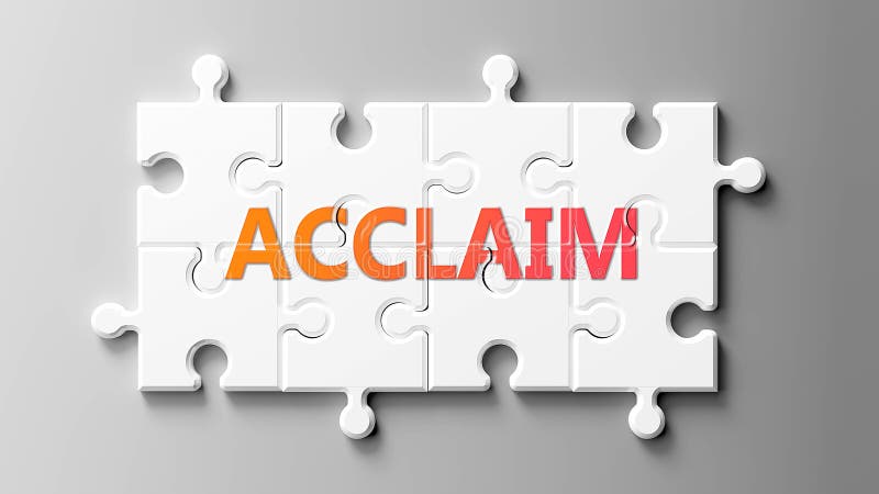 Acclaim Complex Like a Puzzle - Pictured As Word Acclaim on a Puzzle ...