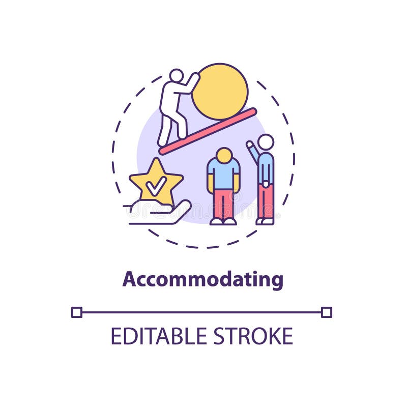 Accommodating concept icon stock vector. Illustration of accommodating ...