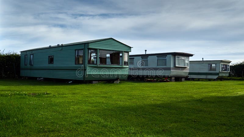 Accommodation and Living on the Farm, Mobile Homes, Camping Stock Image ...
