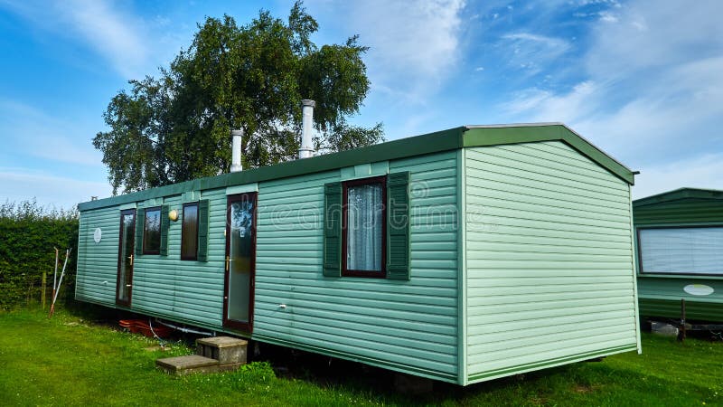 Accommodation and Living on the Farm, Mobile Homes, Camping Stock Photo ...