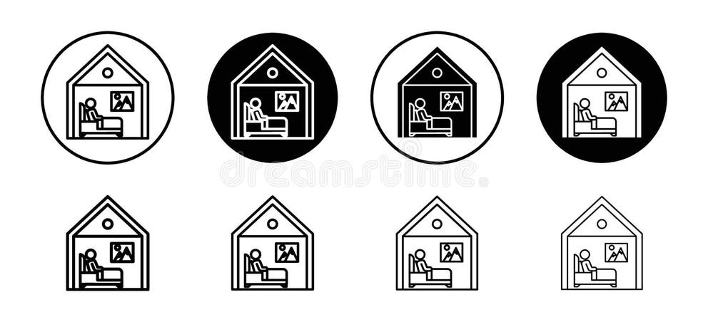 Accommodation Vector Icon Set Collection. Accommodation Outline Flat ...