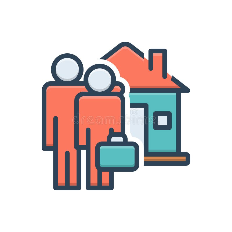 Color Illustration Icon for Accompany, Joint and Keep Stock ...