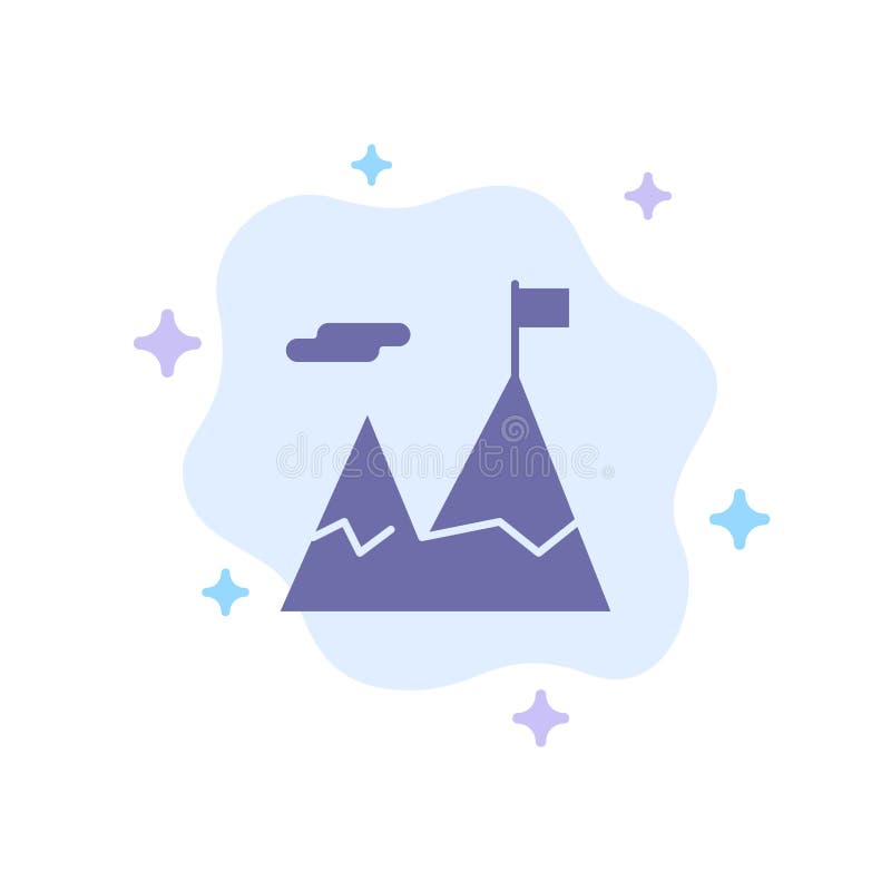 Accomplished, Business, Mission, Motivation Blue Icon on Abstract Cloud ...