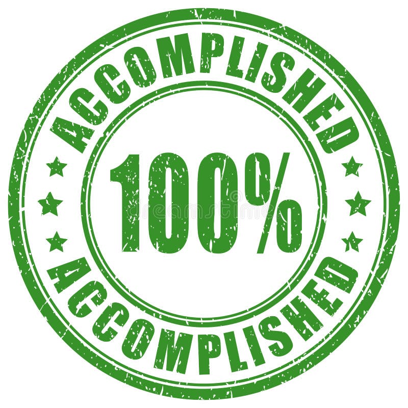 Accomplished stamp stock vector. Illustration of game - 174076479