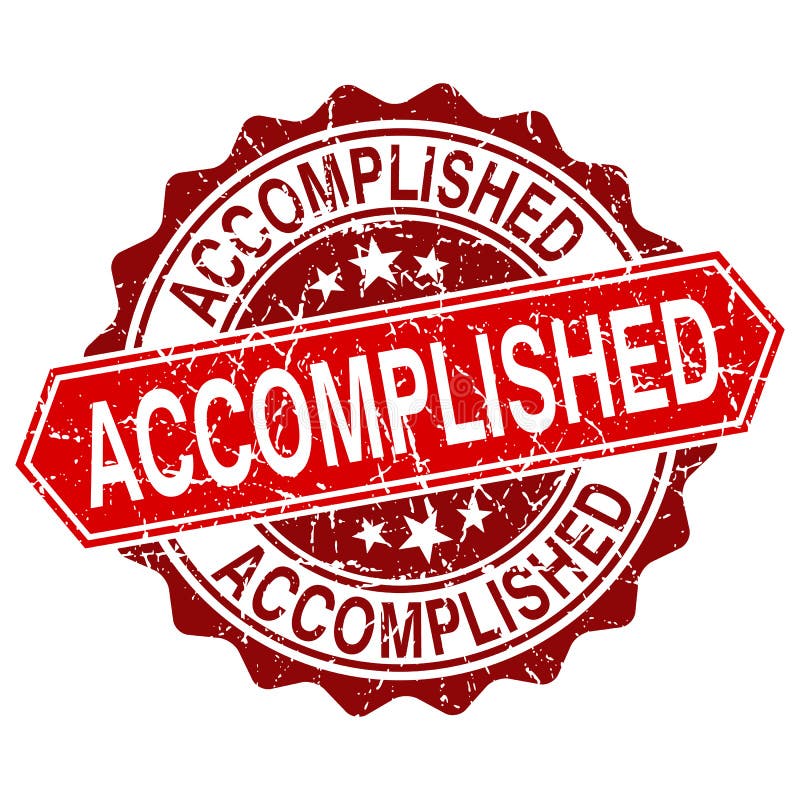 Accomplished Stamp Illustration Stock Vector - Illustration of ...