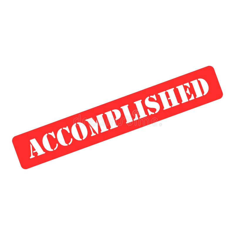 Accomplished Stamp Symbol, Label Sticker Sign Button, Text Banner ...
