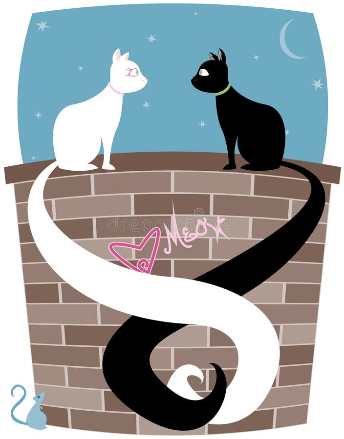 Cuori di Coda di Gatto illustrazione vettoriale. Illustrazione di ...