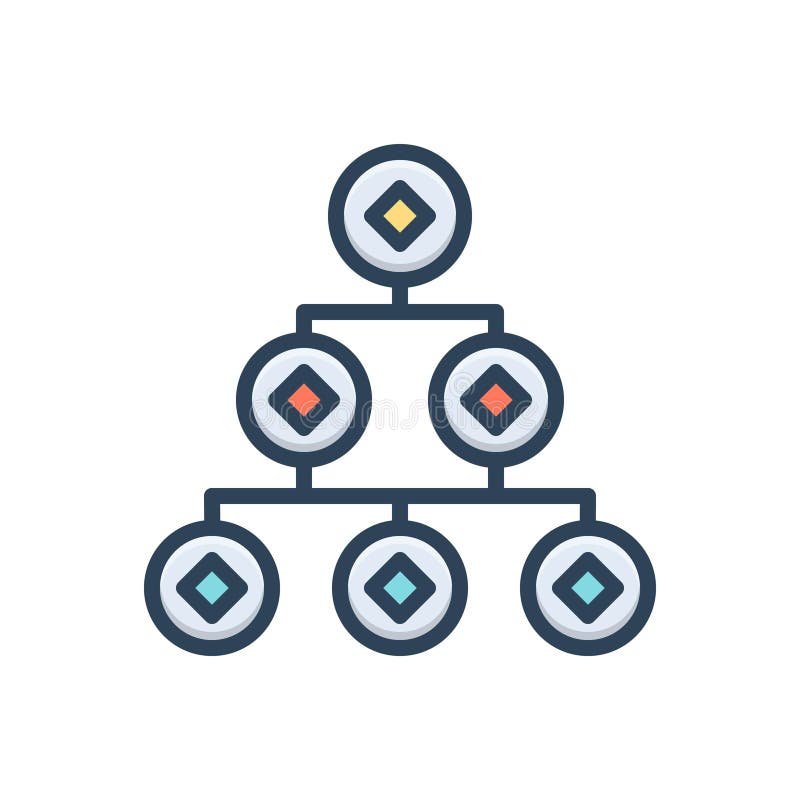 Color Illustration Icon for According, Pursuance and Connected Stock ...