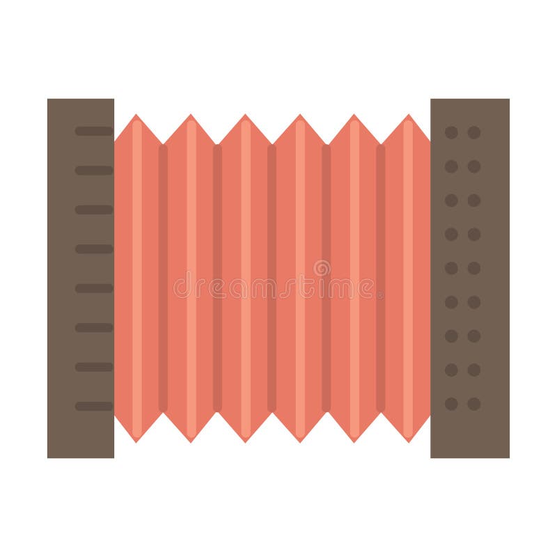 Accordion Icon in Flat Style. Vector Stock Vector - Illustration of ...