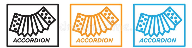 Accordion Icon Vector Logo Set Collection for Web App Ui Stock Vector ...