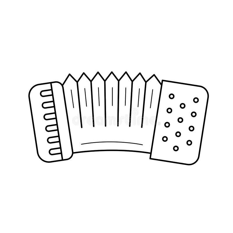 Accordion line icon. stock vector. Illustration of drawing - 112584350 Accordion line icon. stock vector. Illustration of drawing - 112584350