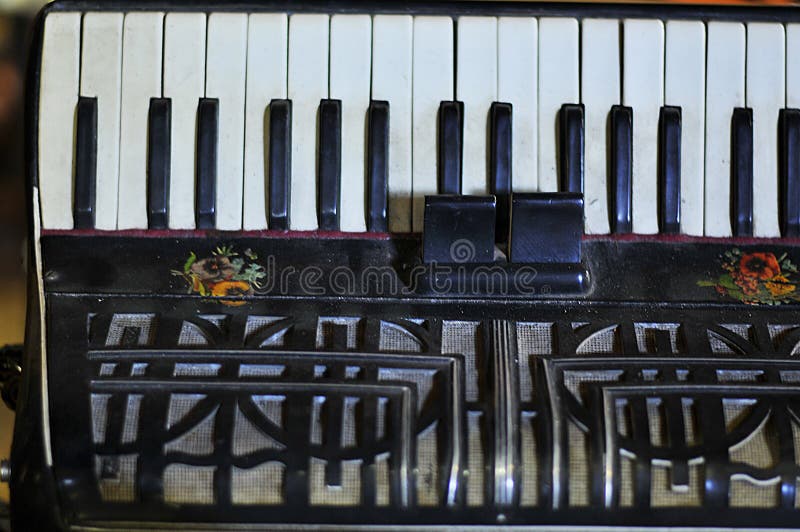 Old Broken Accordion Isolated On White Background Stock Photo - Image ...