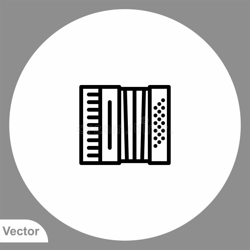 Accordion Vector Icon Sign Symbol Stock Vector - Illustration of ...