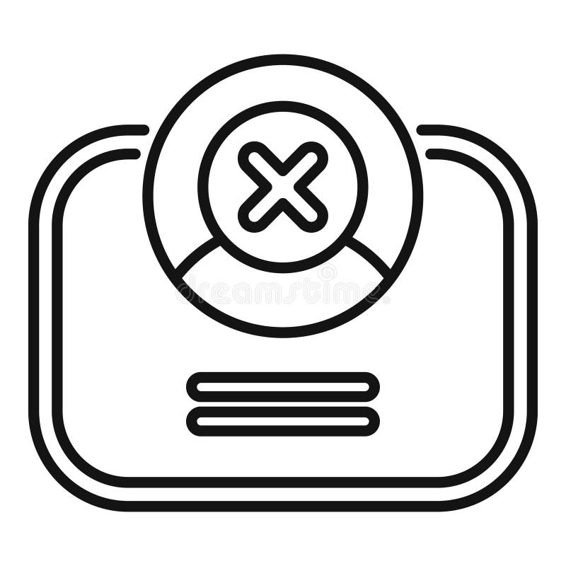 Account Access Denied with Cross Mark Icon Showing User Profile ...