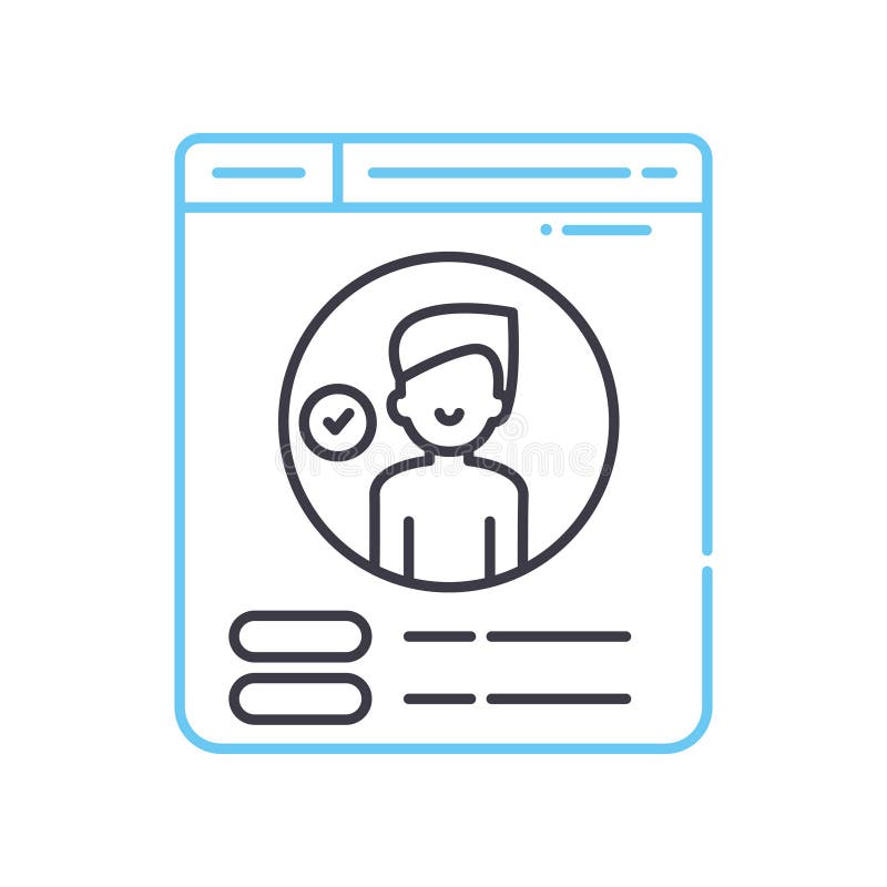 Account Activity Line Icon, Outline Symbol, Vector Illustration ...