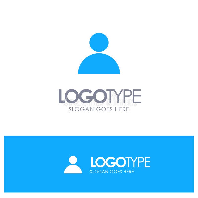 Account, Avatar, User Blue Solid Logo with Place for Tagline Stock ...