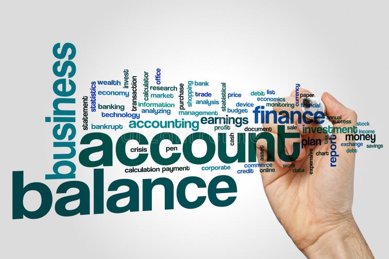 Account Balance Word Cloud Concept on Grey Background Stock Image ...