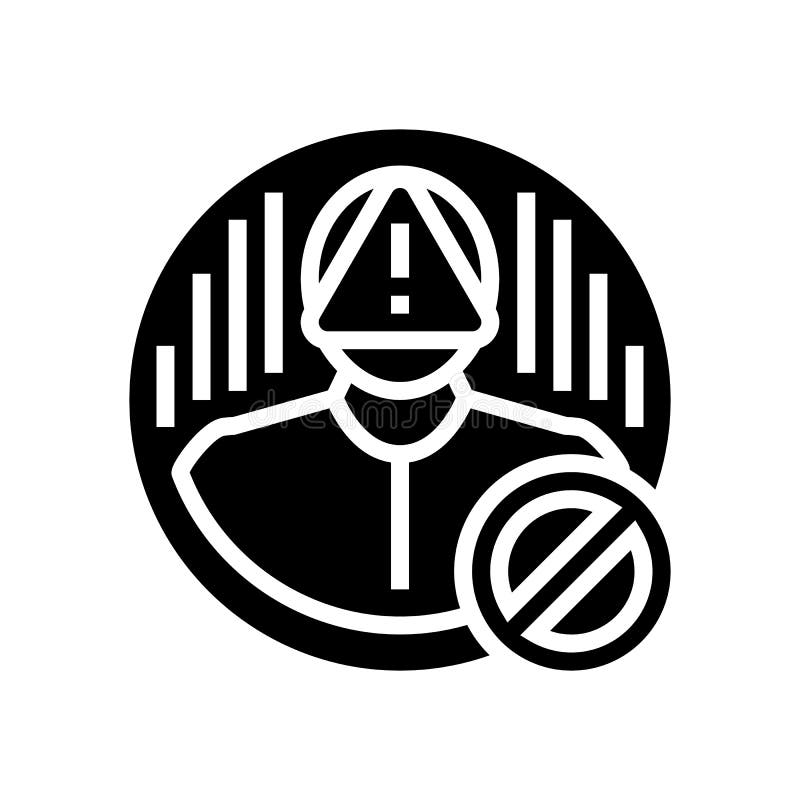 Account Blocked Glyph Icon Vector Illustration Stock Illustration ...