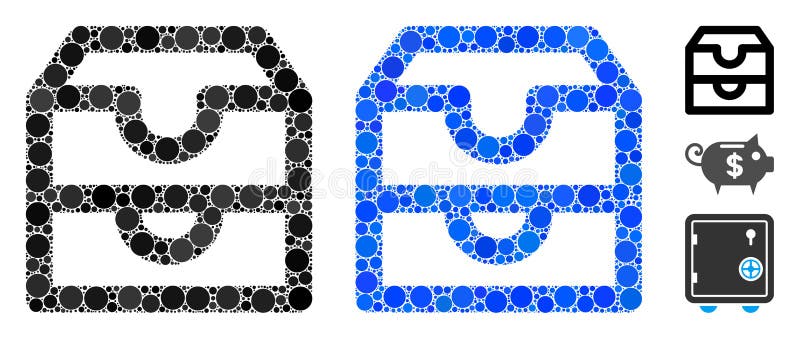 Account Boxes Composition Icon of Circle Dots Stock Illustration ...