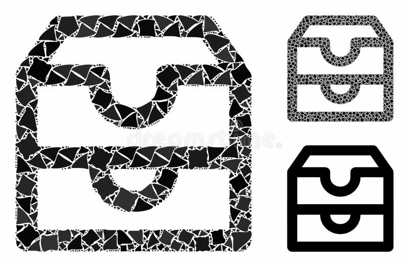 Account Boxes Mosaic Icon of Bumpy Elements Stock Illustration ...