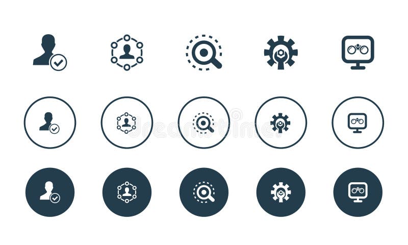 Account, Client, Analyze, Optimize Stock Vector - Illustration of pack ...