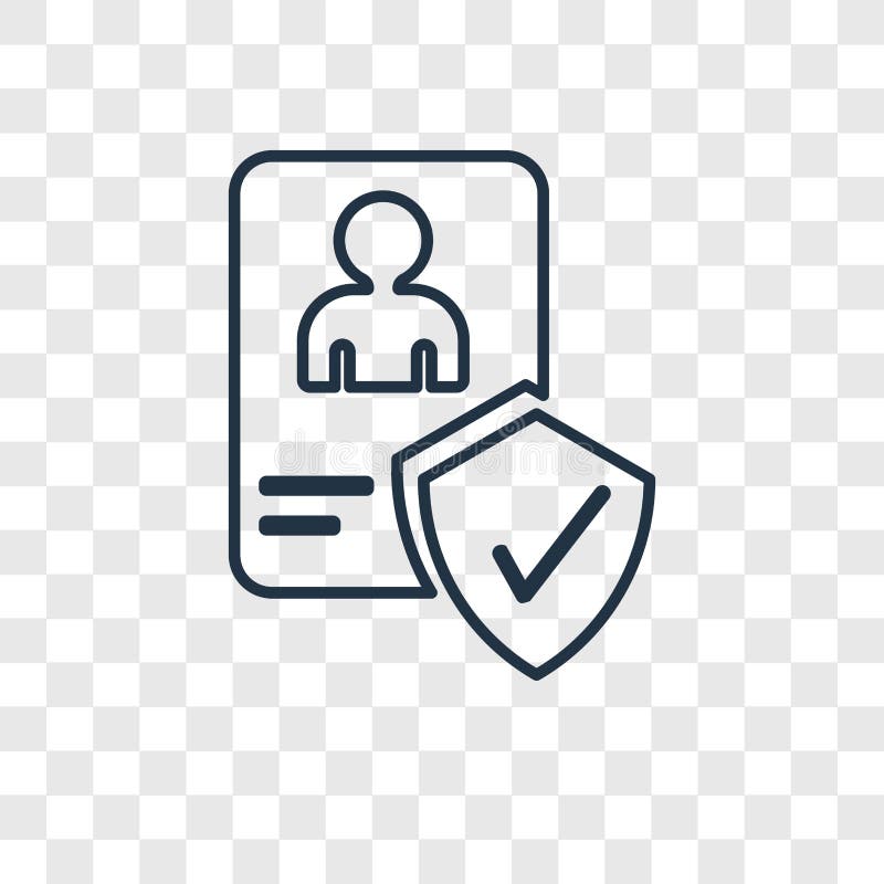 Account Concept Vector Linear Icon Isolated on Transparent Background ...