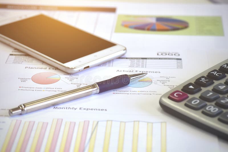 Account data and calculate stock photo. Image of finance - 104527828