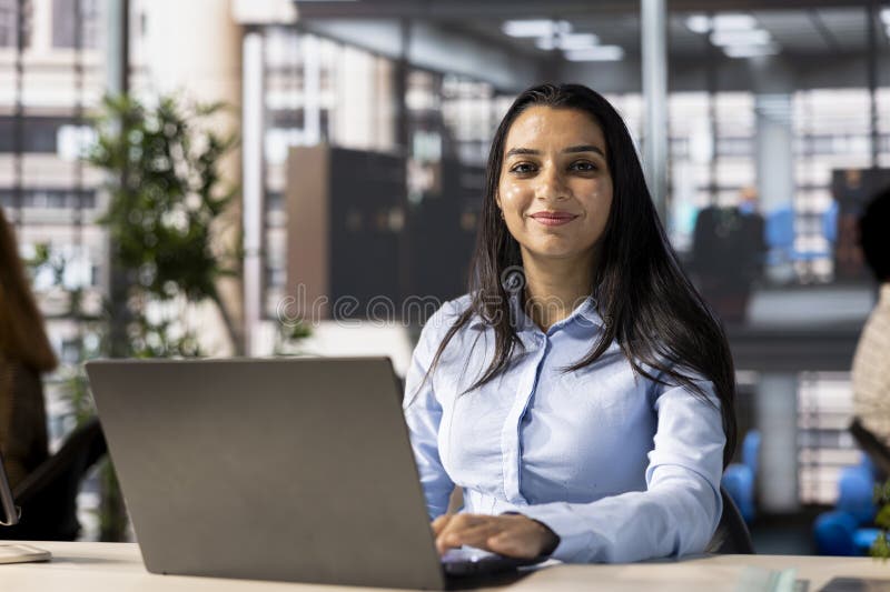 Account Executive Multitasking at Her Desk Working on Business Goals ...