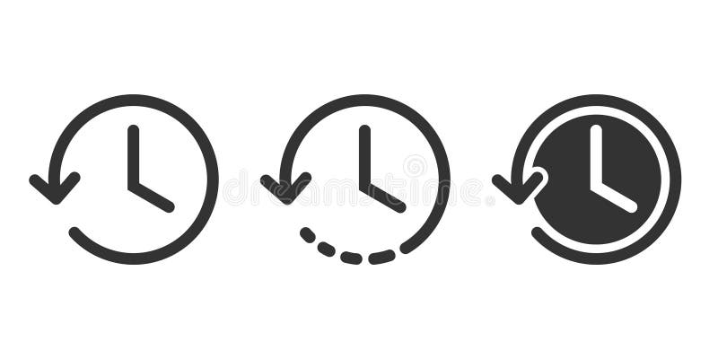 Account History Vector Icon Set. Clock Icon Vector Stock Vector ...