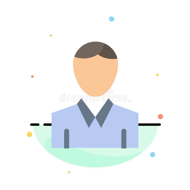 Account, Human, Man, Person Abstract Flat Color Icon Template Stock ...