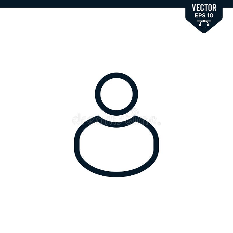 Account Icon Collection in Outlined Style Stock Vector - Illustration ...