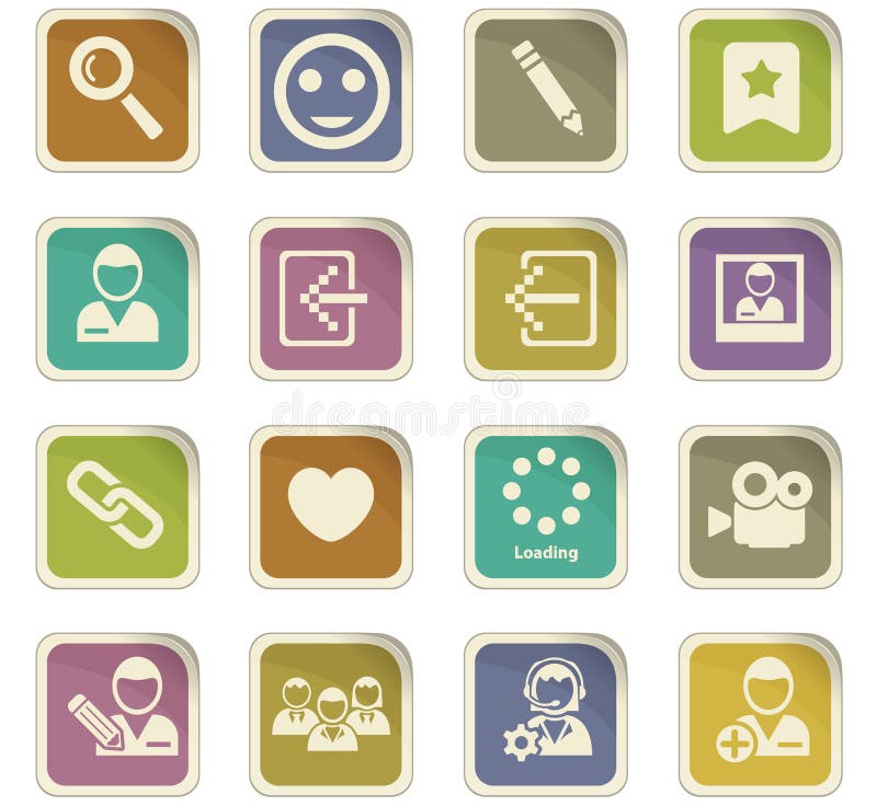 Account icon set stock illustration. Illustration of design - 89216442