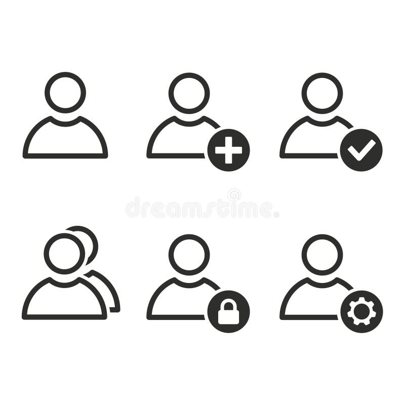 Account icon set. stock vector. Illustration of face - 103906841