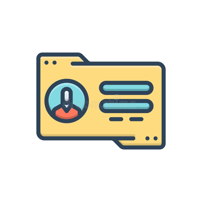 Color Illustration Icon for Account, User and Data Stock Illustration ...