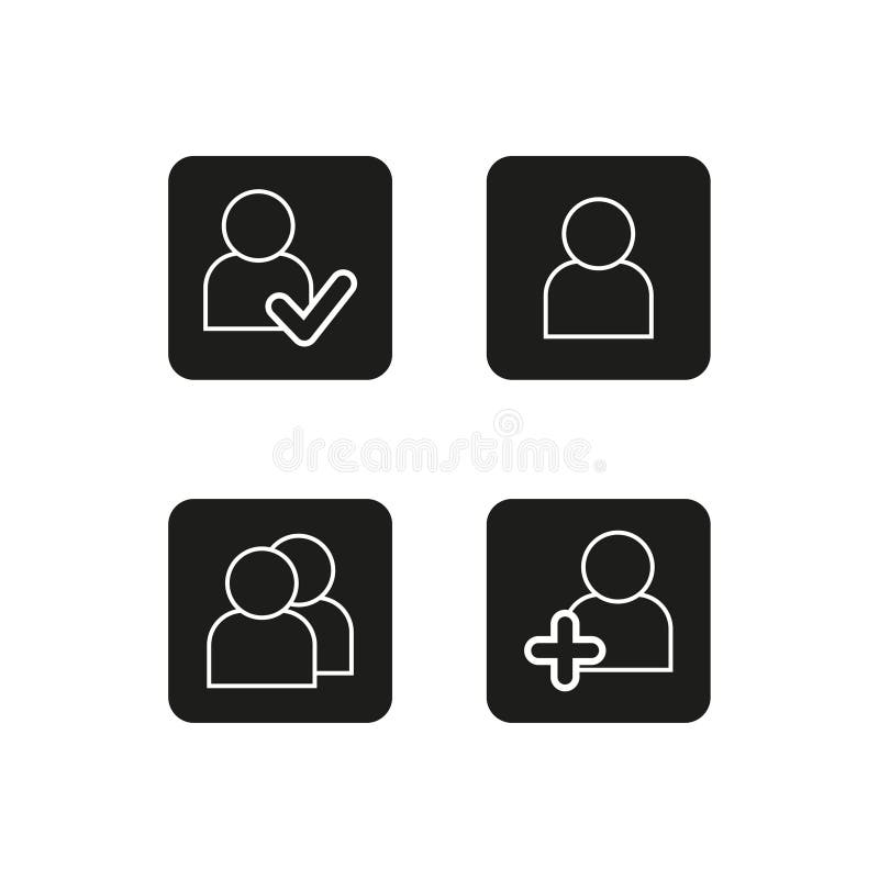 Account Icons Set. Vector Illustration. EPS 10 Stock Vector ...