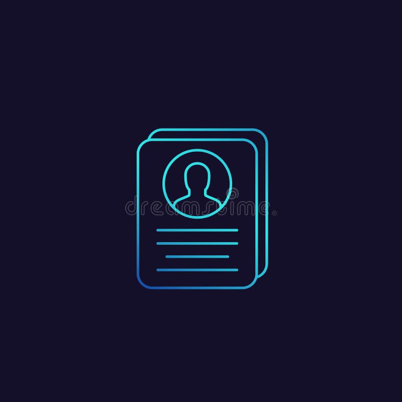 Account Info, Profile Card, Personal Data Icon Stock Vector ...