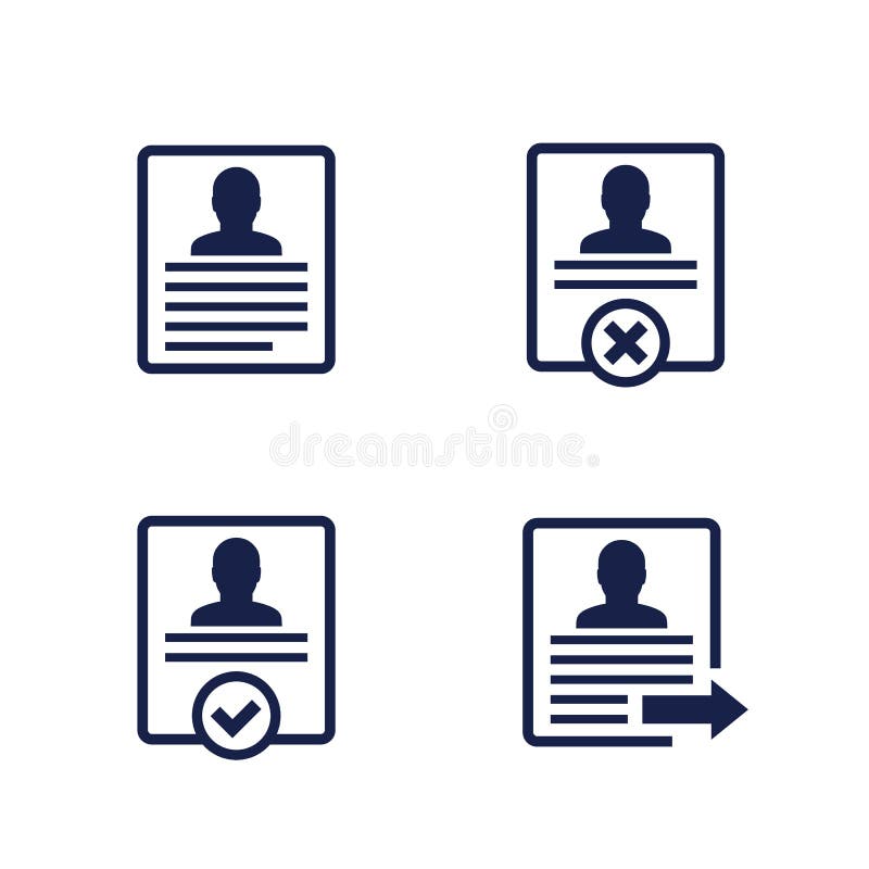 Account Info, Profile, Delete Personal Data Icons Stock Vector ...