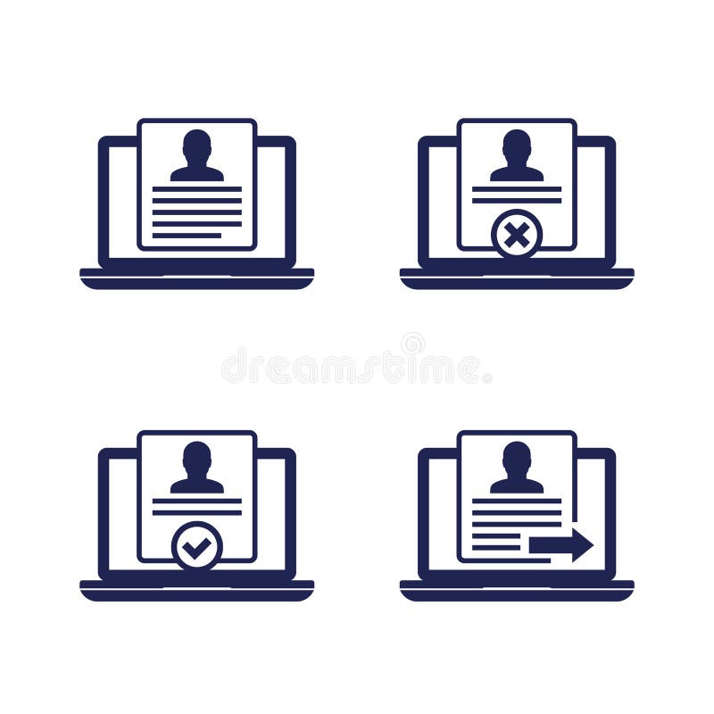 Account Info, User Profile, Personal Data Icons Stock Vector ...