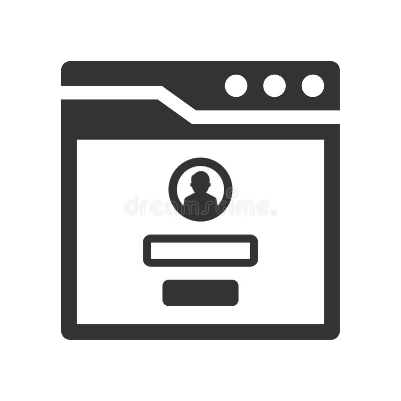 Account Login Interface Icon Stock Vector - Illustration of login ...