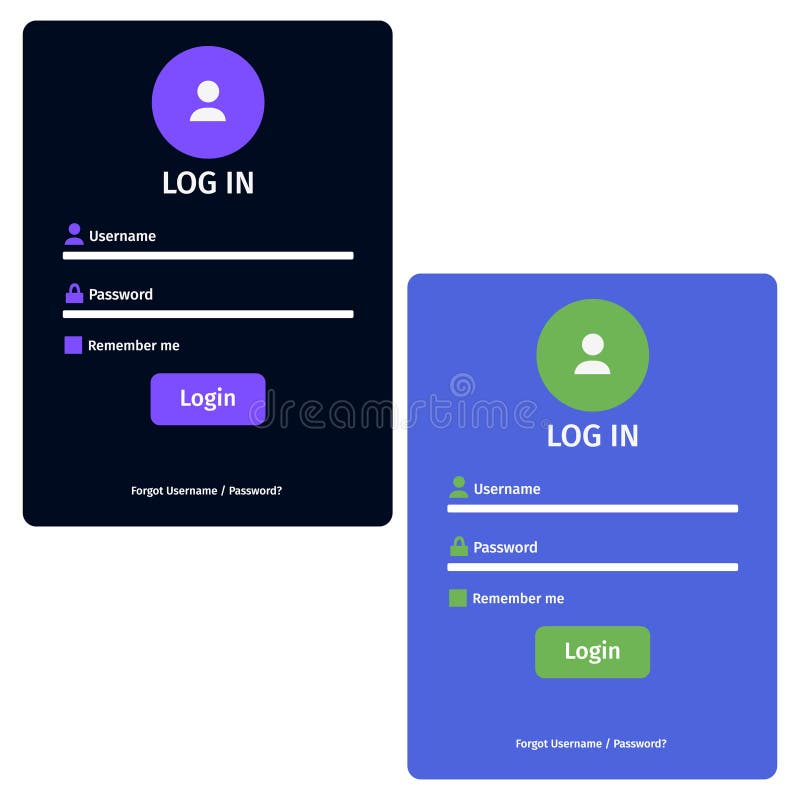 Account Login and Password Form Page on Screen. Login Page. Sign Up Web ...