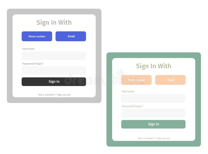 Account Login and Password Form Page on Screen. Login Page. Sign Up Web Forms with the Detailed ...