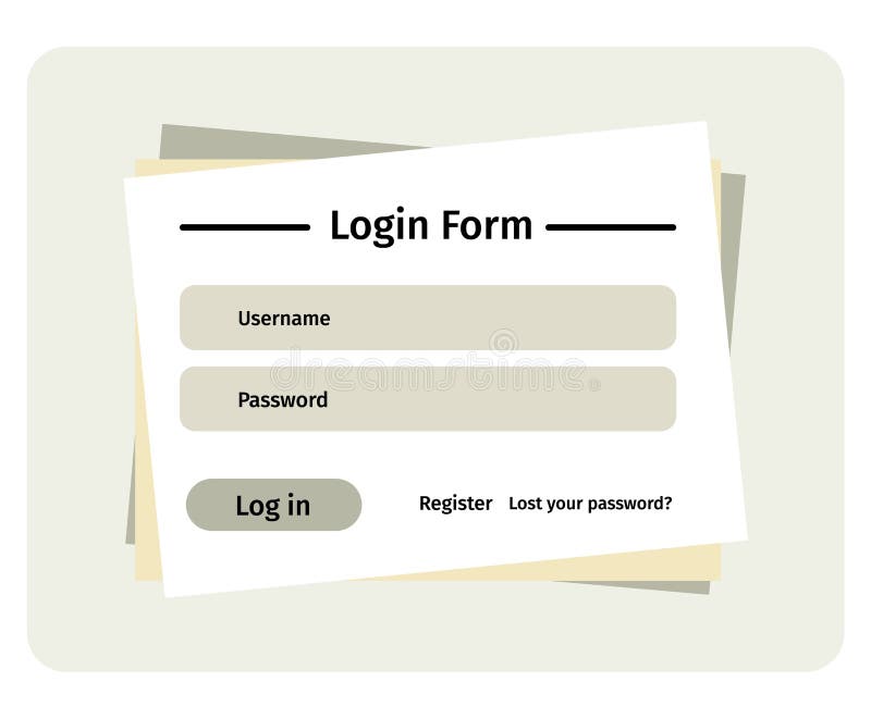 Account Login and Password Form Page on Screen. Login Page. Sign Up Web ...