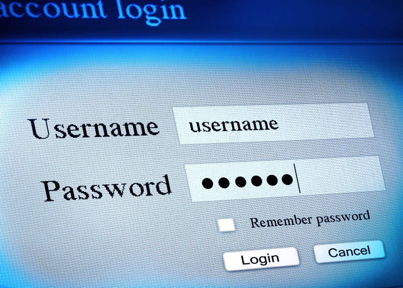 Login form stock photo. Image of network, electronic, monitor - 9376272