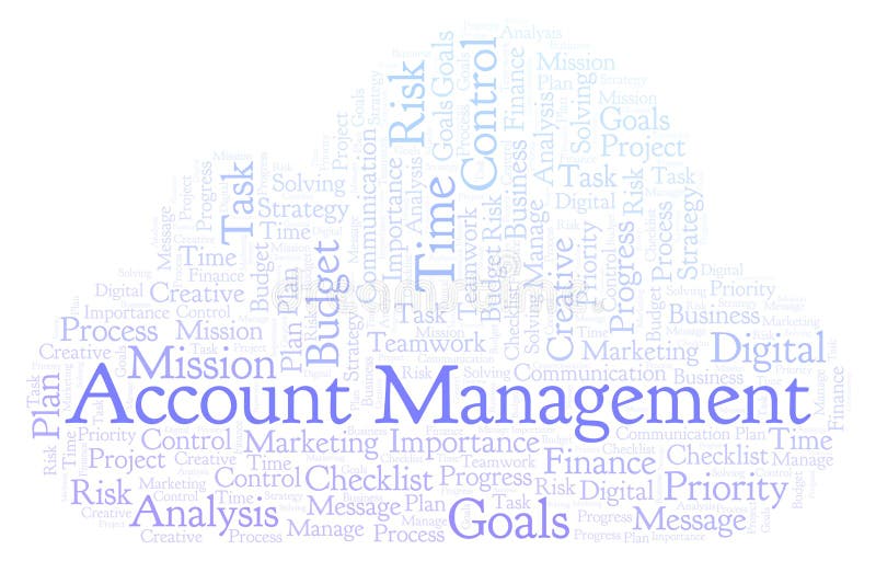 Account Management Word Cloud, Made with Text only. Stock Illustration ...