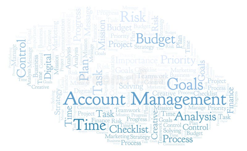 Account Management Word Cloud, Made with Text only. Stock Illustration ...